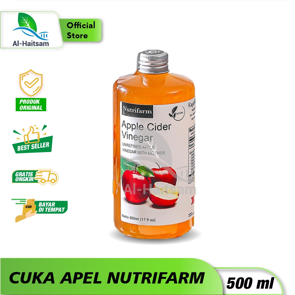 Jual Cuka Apel With Mother Apple Cider Vinegar Nutrifarm 500ml | Shopee ...