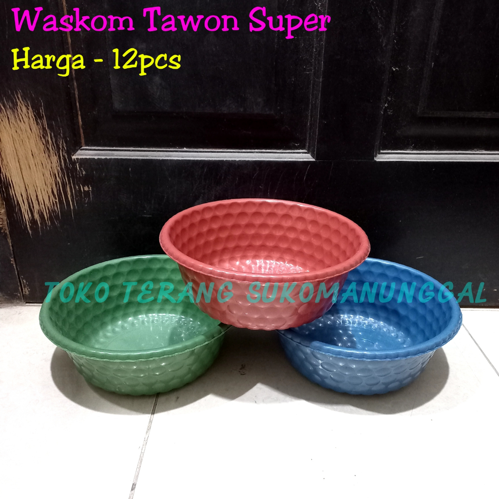 Jual 12 PCS!! Waskom TAWON SUPER /Waskom Plastik/Waskom berkatan ...