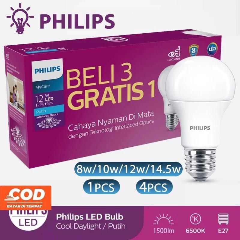 Jual (ISI 4 PCS) LAMPU LED PHILLIPS 12 WATT ISI 4 PCS LED PHILLIPS | Shopee Indonesia
