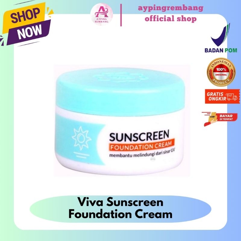 Jual Viva Sunscreen Foundation Cream | Sunscreen Viva 22gr | Shopee ...