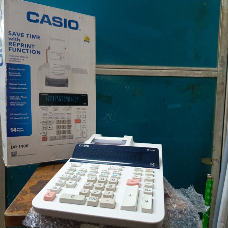 Jual KALKULATOR PRINTING -CALLCULATOR KASIR CASIO DR 140R/ORIGINAL BY ...