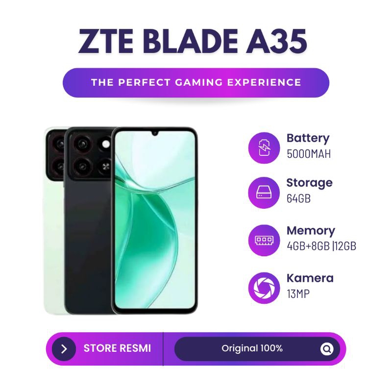Jual ZTE Blade A35 4/64 GB Expand RAM Garansi Resmi ZTE Indonesia ...