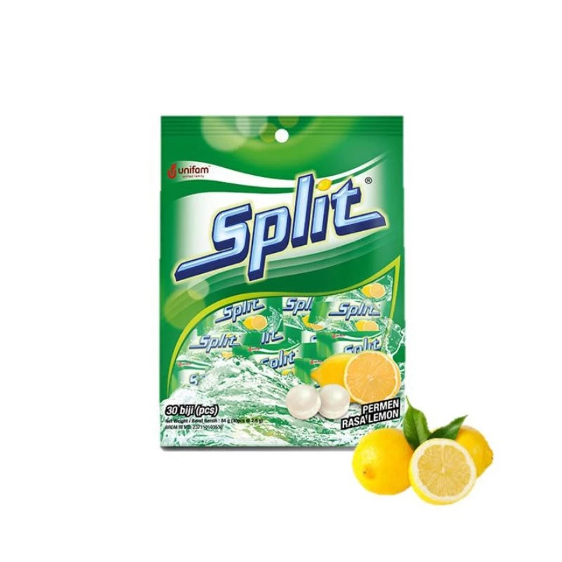 Jual Permen Split Rasa Lemon / Permen Cola Candy 1 Pack Isi 30pcs 84gr ...
