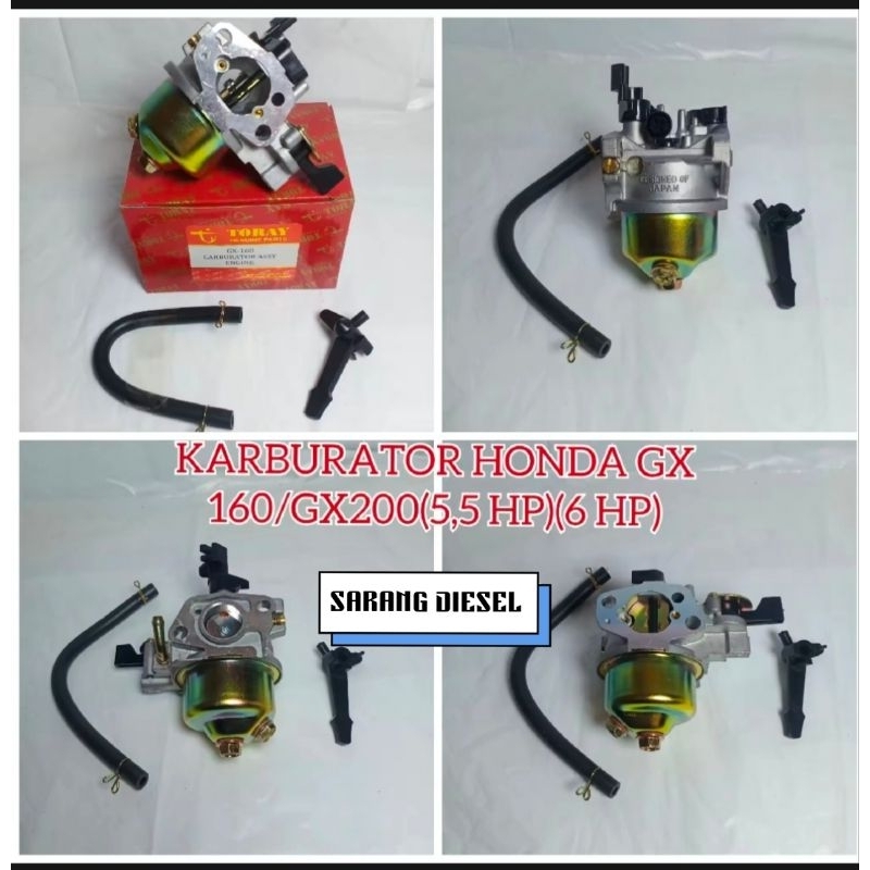 Jual CARBURATOR HONDA GX 160 / GX 200 ( 5,5 PK ) ASLI TORAY | Shopee Indonesia