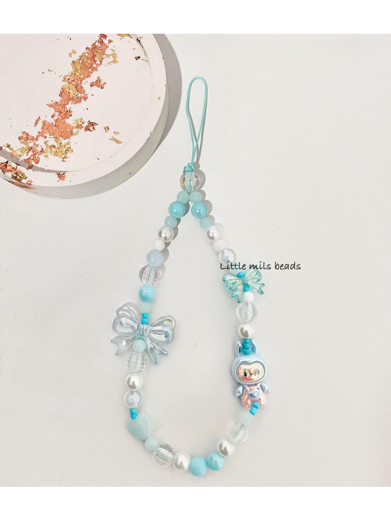 Jual BLUE LABUBU phone strap - gantungan hp - korean aesthetic phone ...