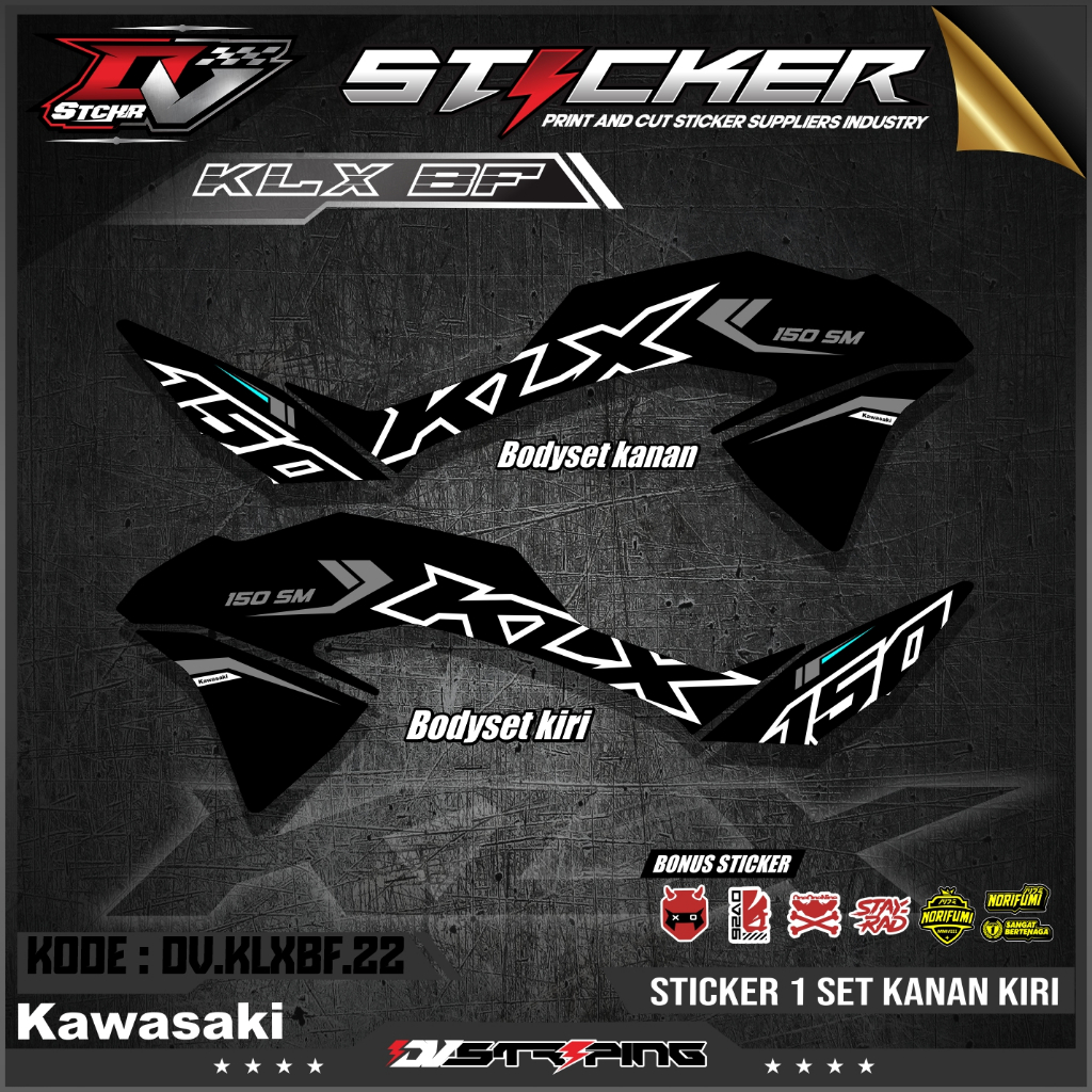 Jual (PROMO COD)TERBARU Striping Kawasaki KLX BF 150 SE Variasi ...