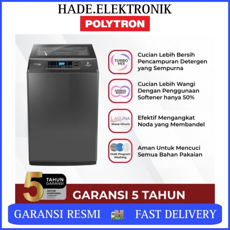 Jual POLYTRON Mesin Cuci 1 Tabung Zeromatic Laguna series Hijab 8 KG – PAW 8028Y | Shopee Indonesia