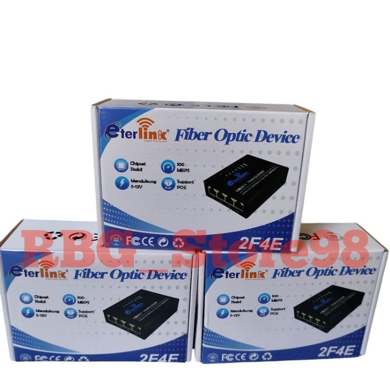 Jual Media converter Fiber Optic 2 Port FO 4 Port LAN Switch Fiber Optik HTB 2FO 4LAN | Shopee ...