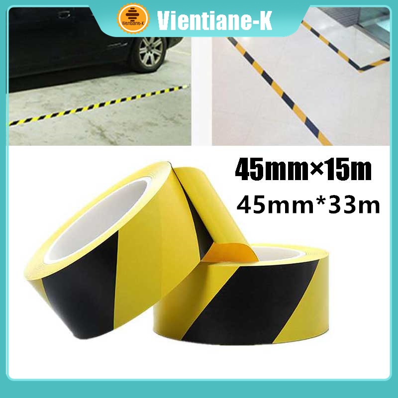 Jual Floor Marking Tape Garis Polisi Line Hitam Kuning 45mmx15m ...
