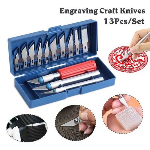 Jual 13 in 1 set Pisau ukir kayu/Pisau seni Crafting Art Knife | Shopee ...