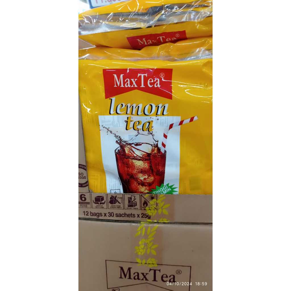 Jual MAX TEA INSTANT DRINK LEMON TEA BAG 30X25GR - PER KARTON (EXPEDISI ...