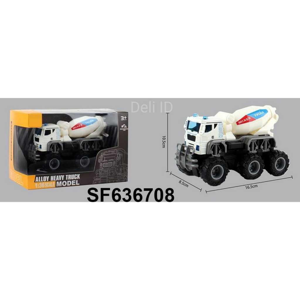 Jual Mainan Anak Miniatur Diecast Mobil Truk Truck Barang Mixer Molen ...