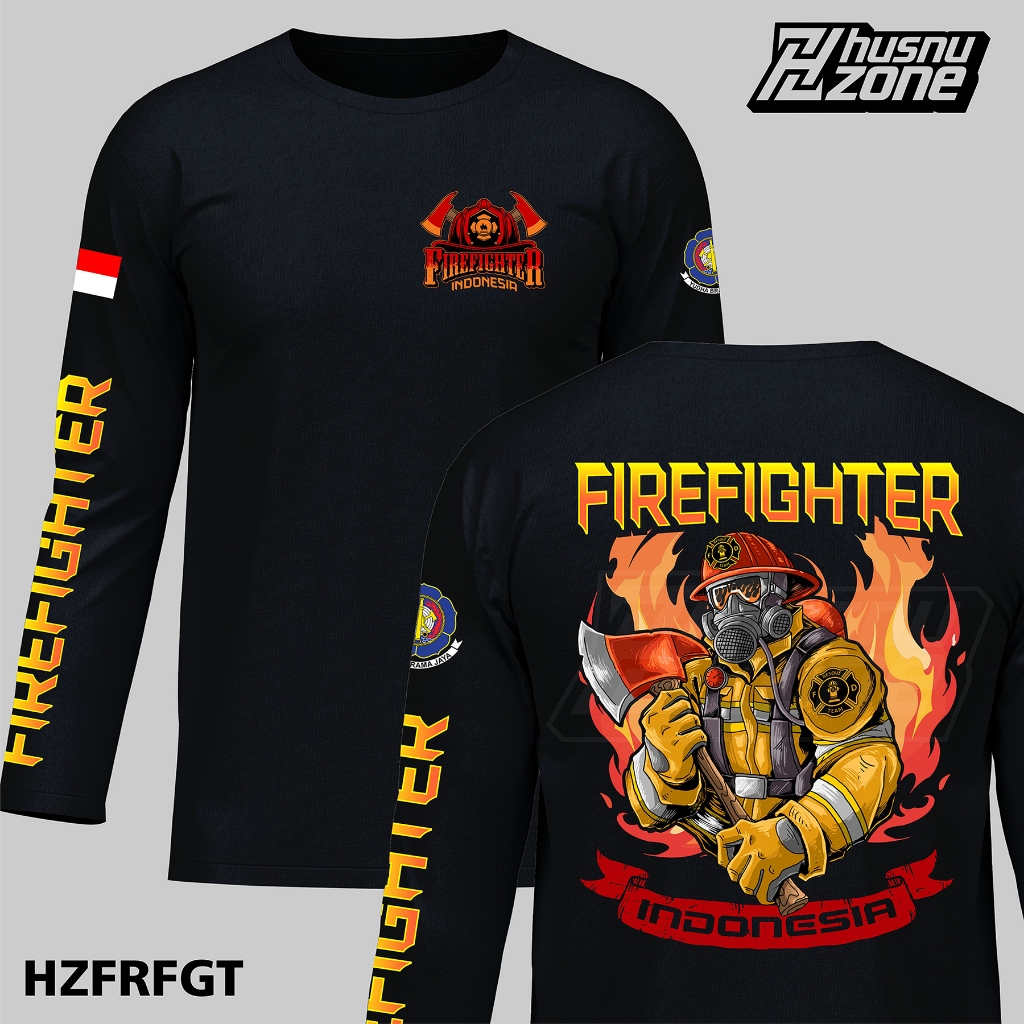Jual Kaos T-shirt Baju Pemadam Kebakaran Damkar Firefighter Indonesia ...