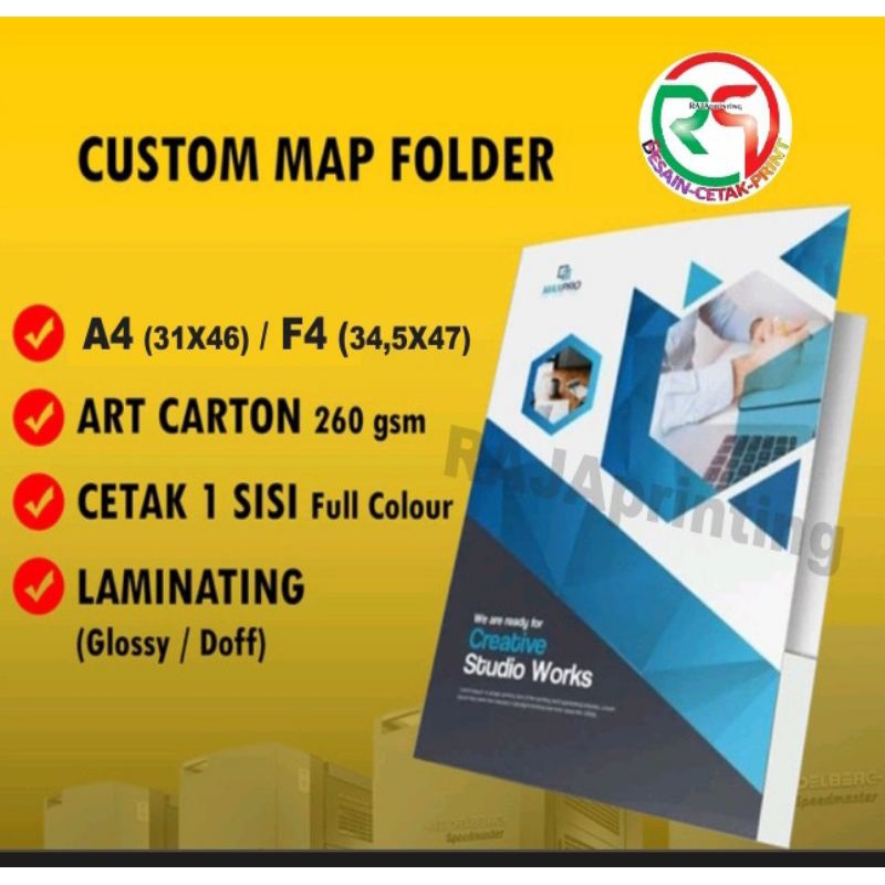 Jual Cetak Map Folder / Map Dinas / Map Sekolah / Map Kantor / Map ...