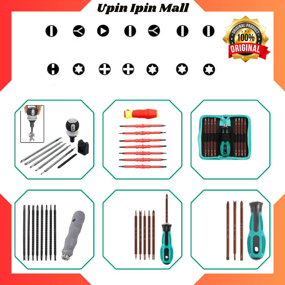 Jual Obeng Set Magnetic Multifungsi Gagang Anti Slip Obeng Set Ratchet ...
