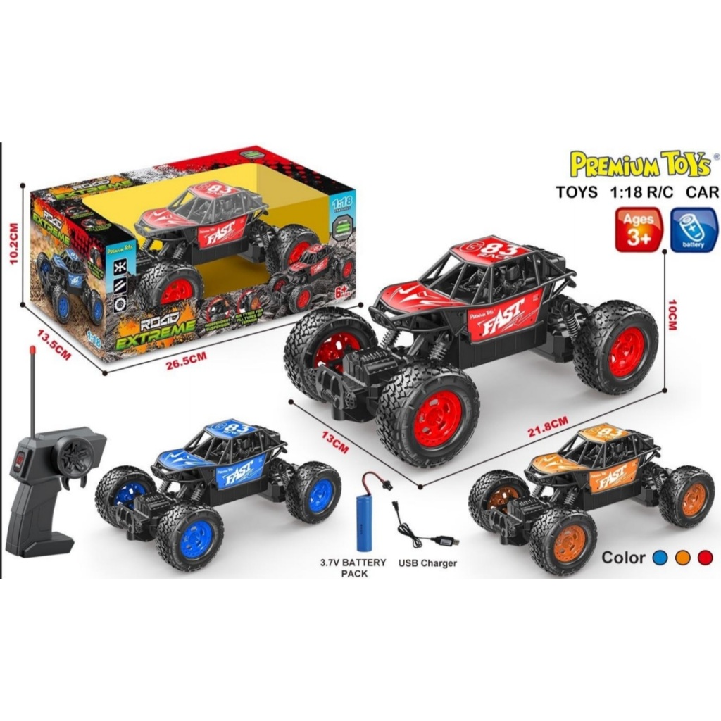 Jual 1:18 Mobil Remote Control Off-road Extreme cas Ban karet / Mobil ...