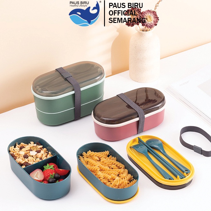 Jual Pasti Istimewa Paus Biru Kotak Makan Siang 2 Lapis Kotak Makan Siang Anak dan Dewasa Kotak ...