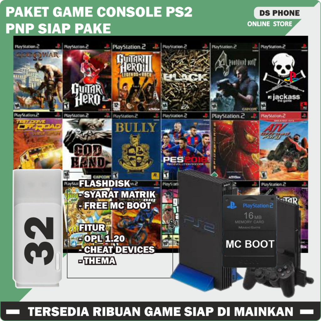 Jual PAKET GAME PS2-PS2 FULL VERSION ORIGINAL PNP SIAP PAKE | Shopee ...