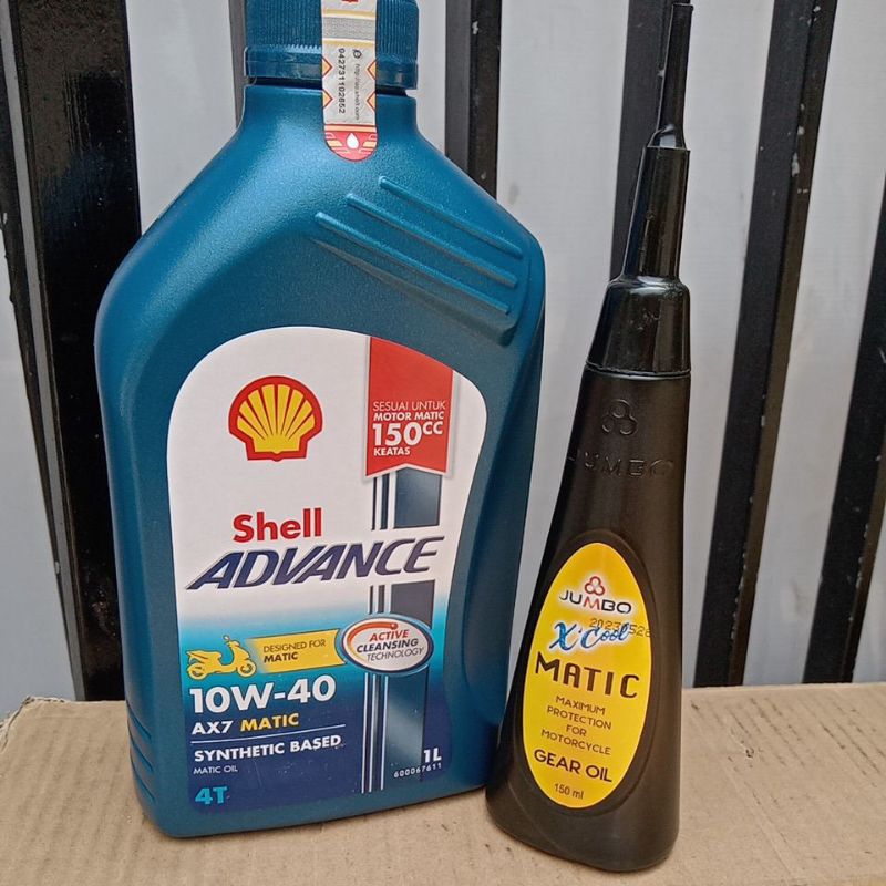 Jual Paket Oli mesin dan Gardan untuk Motor NMAX AEROX DLL SHELL AX7 ...