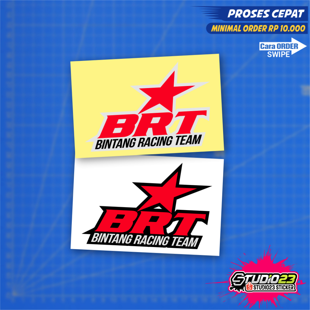Jual Stiker BRT Bintang Racing Team Cutting Sticker | Shopee Indonesia