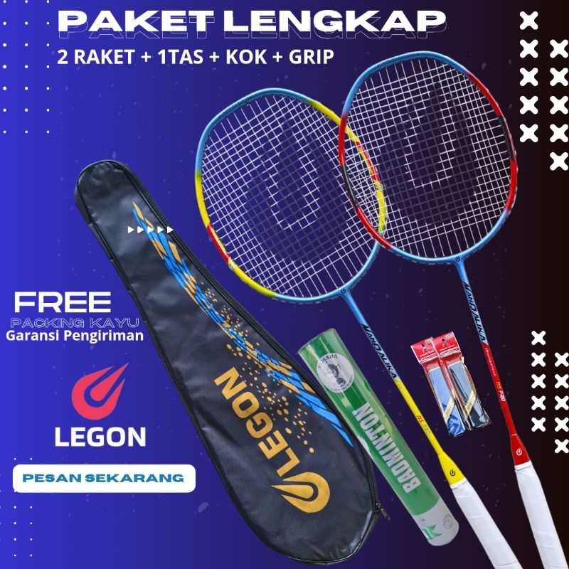 Jual Raket Badminton Legon Special Edition Model Langsungan Lengkap Tas ...