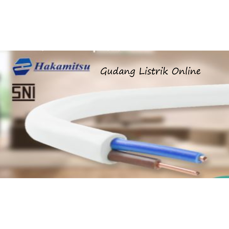 Jual Hakamitsu Kabel Listrik Tembaga Murni NYM 2x1,5 per Meter kabel ...