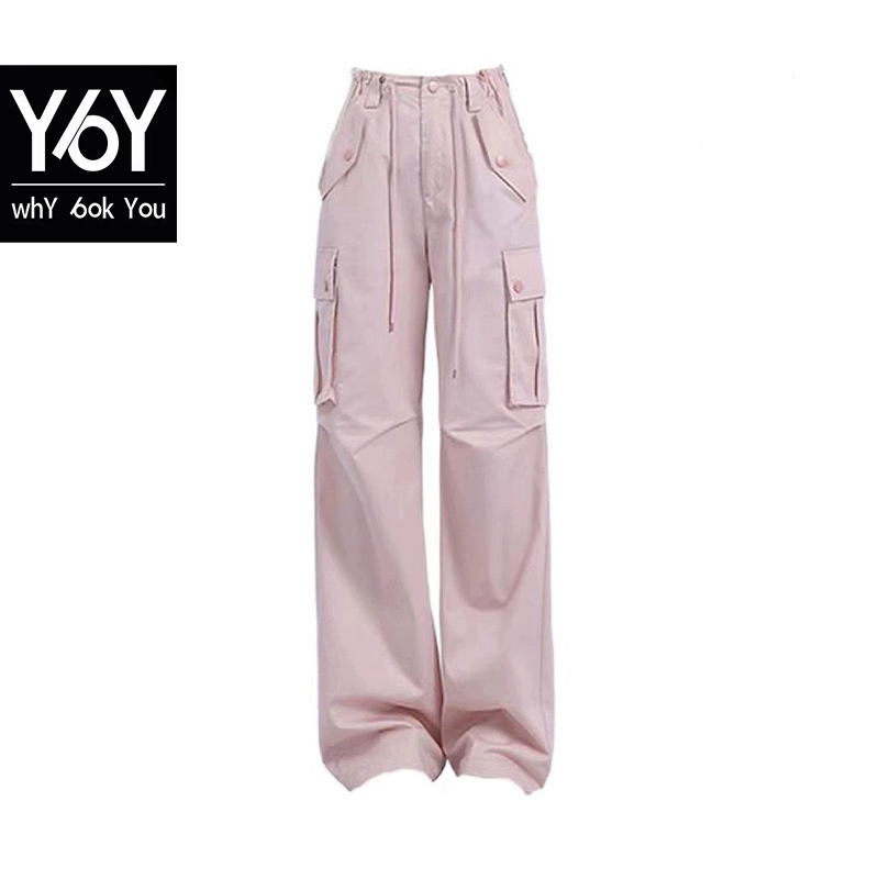 Jual Y6Y - retro Premium terbaru straight-leg Celana Kargo wanita ...