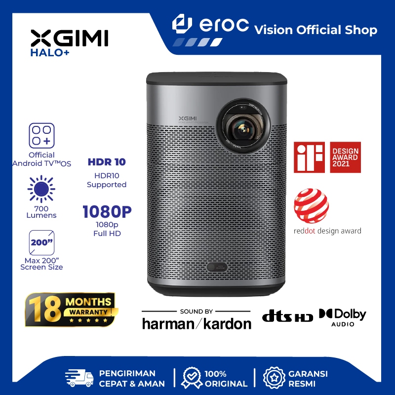 Jual EROC Halo+ Ultra - DLP Smart portable Projector - 700 ISO Lumens ...