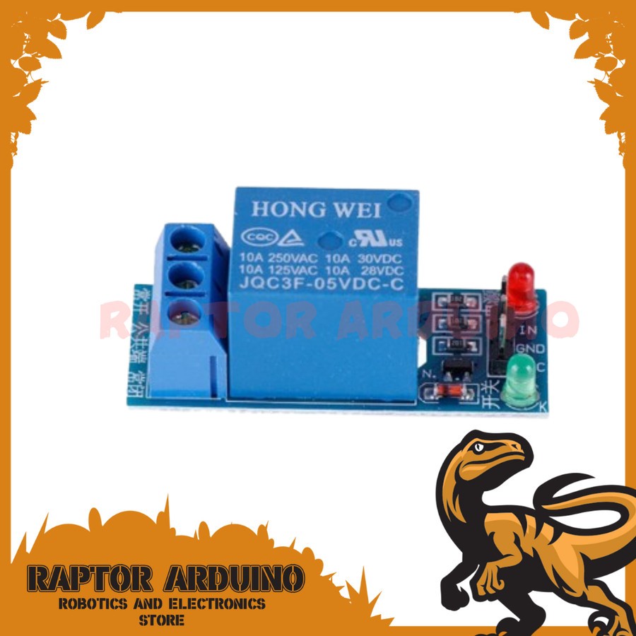 Jual Relay 1 Channel 5V Volt DC output 250VAC 30VDC 10A Module for ...