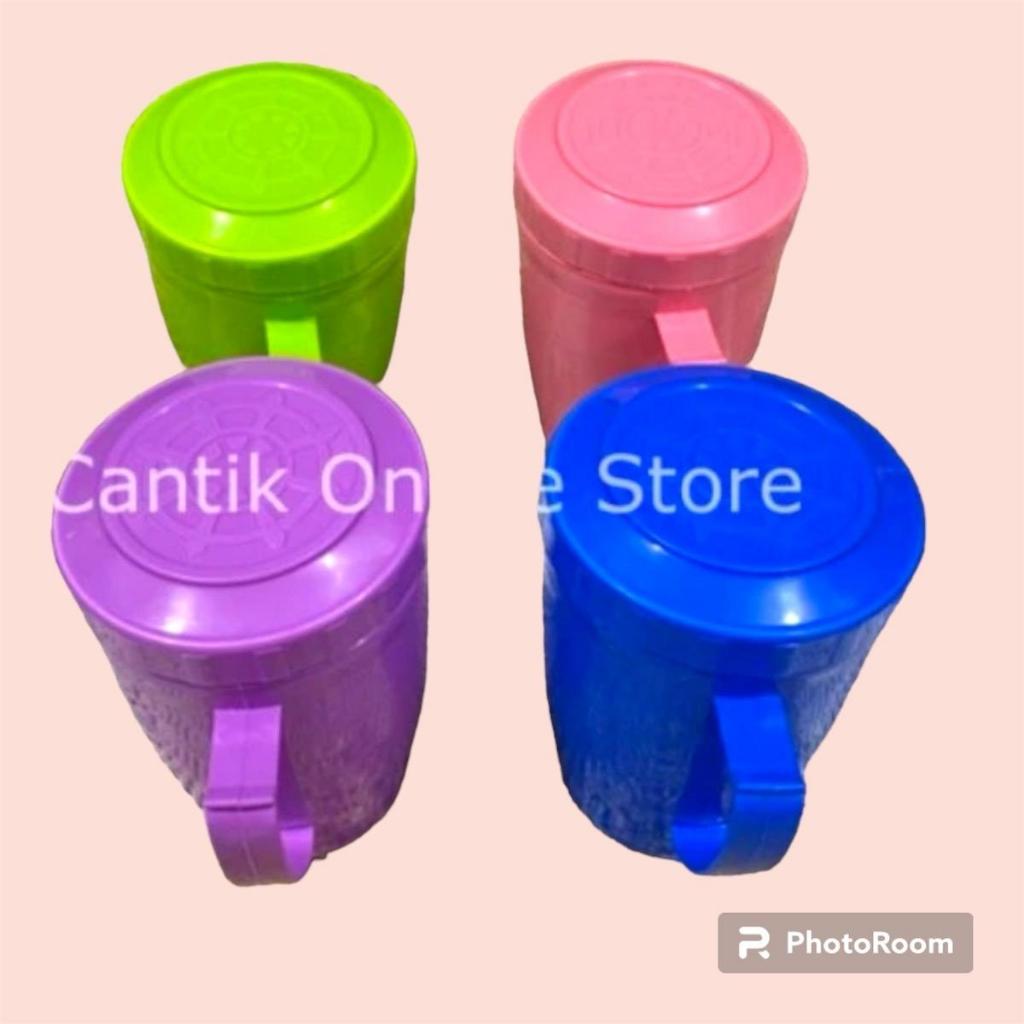 Jual Mug Tutup Harga Satuan/Gelas Jumbo/Gelas Tutup plastik Estetik 1 ...