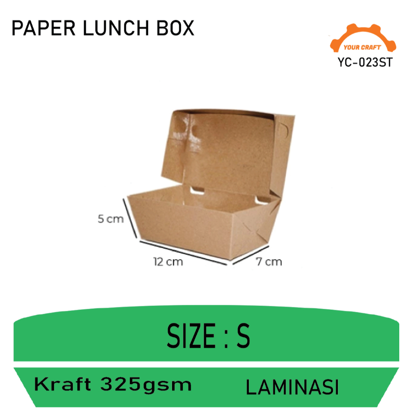 Jual PAPER DELI BOX FOOD (MODEL 2 SIZE S YC-023ST KRAFT 325 GSM ...