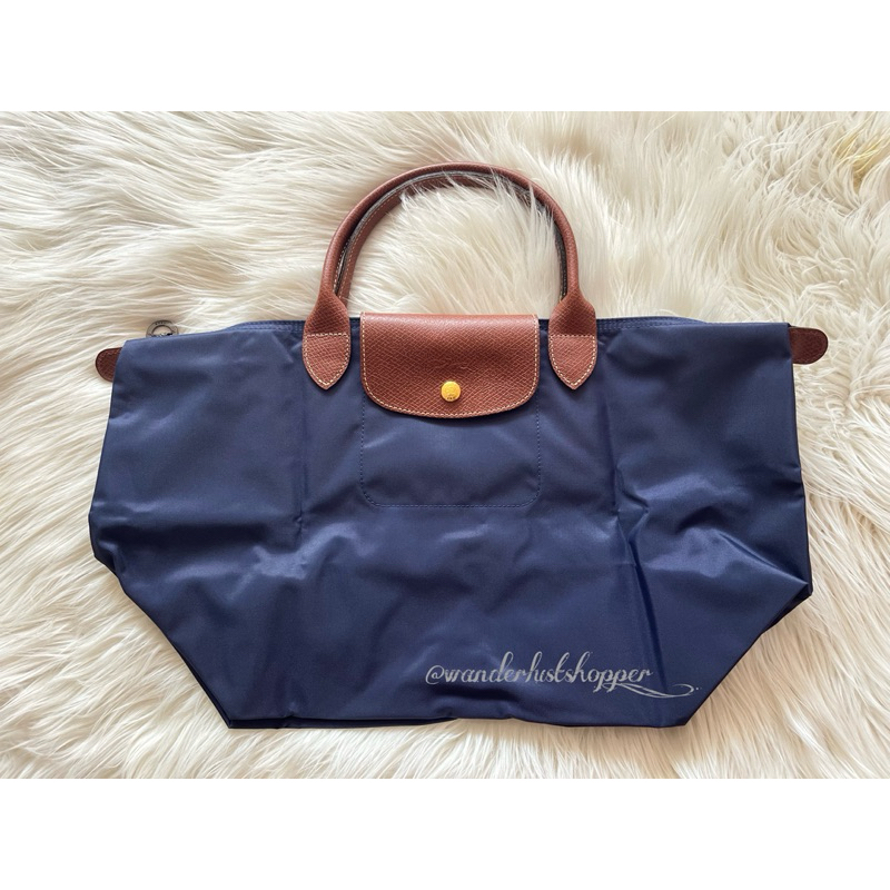 Jual LC Le Pliage Classic Navy MSH Medium Short Handle Tas LC Authentic ...