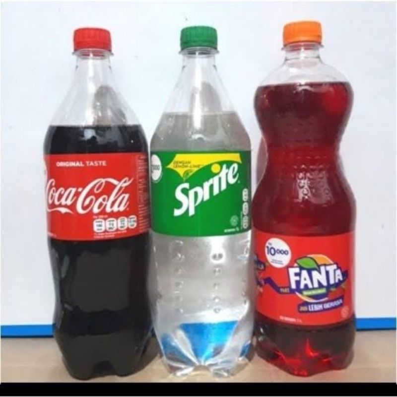 Jual fanta Cocacola coca cola sprite Sprite zero 1liter 1L 1000ml ...