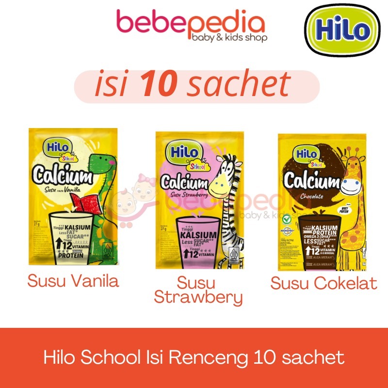 Jual HiLo School Renceng isi 10 Sachet | Hilo Susu Tinggi Kalsium Lebih ...