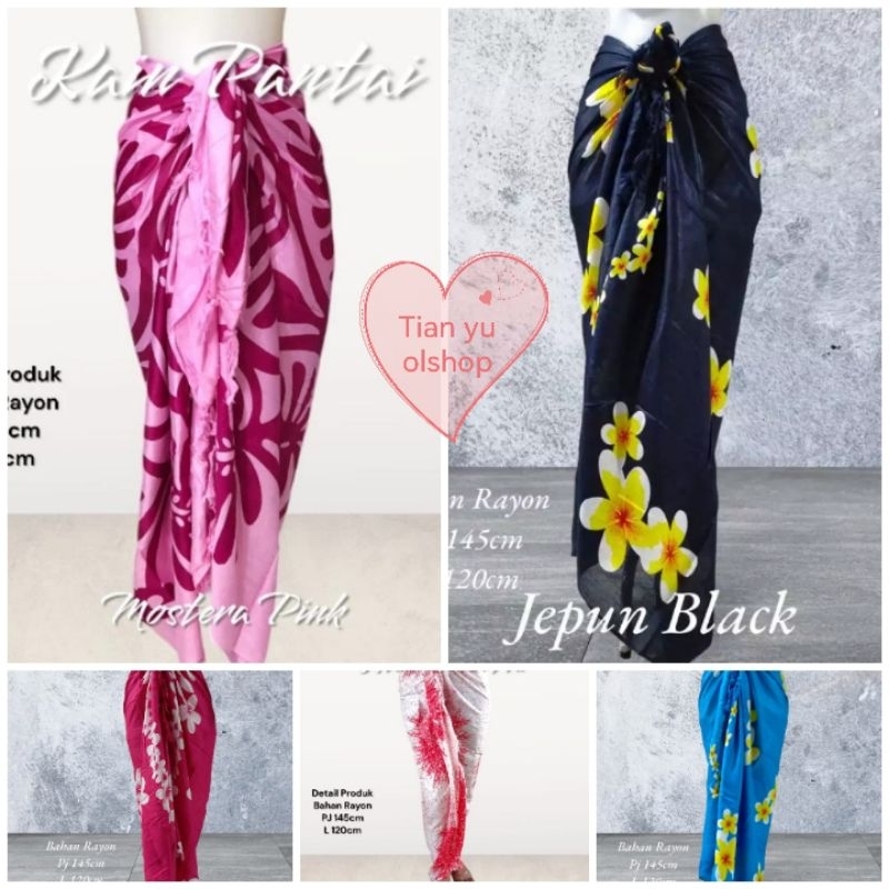 Jual kain pantai Kain bali rayon halus adem kain pantai bali sarung bali khusus kota batam ...