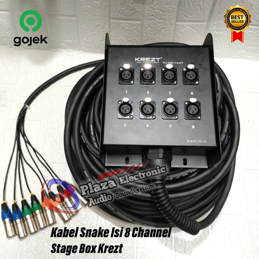 Jual Snake Kabel Apollo Isi 8 Channel Komplit + Stage Box Krezt 5 Meter ...