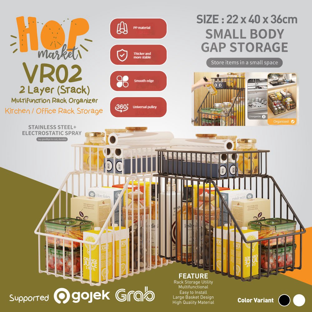 Jual Hadiah Di Atas Rp1Jt HOP VR2 Rak 2 Layer Serbaguna di Meja Dapur ...