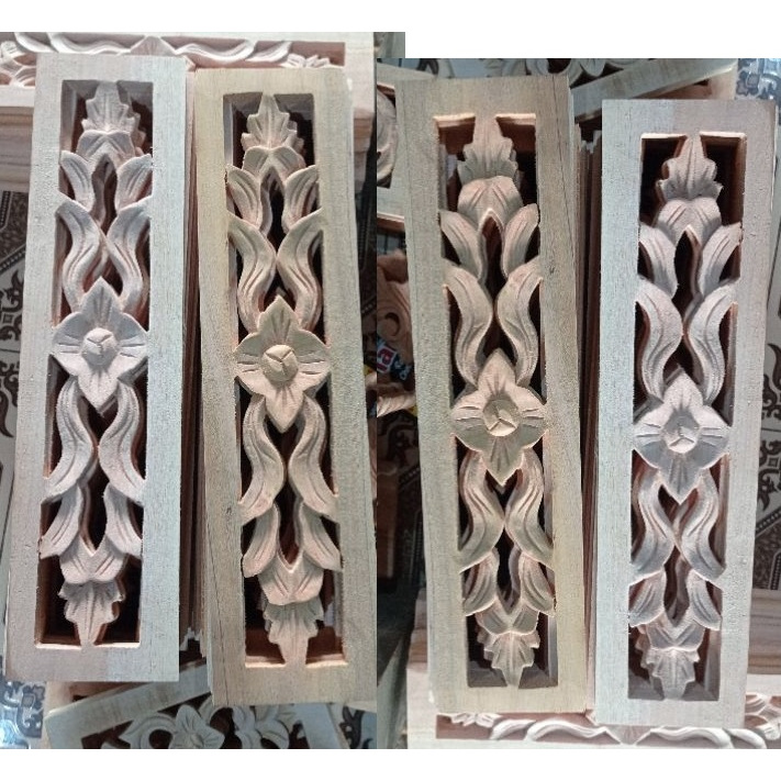 Jual Dekorasi Dinding Ornamen Ukir Tempel Kepingan Loster Kayu Mahoni ...