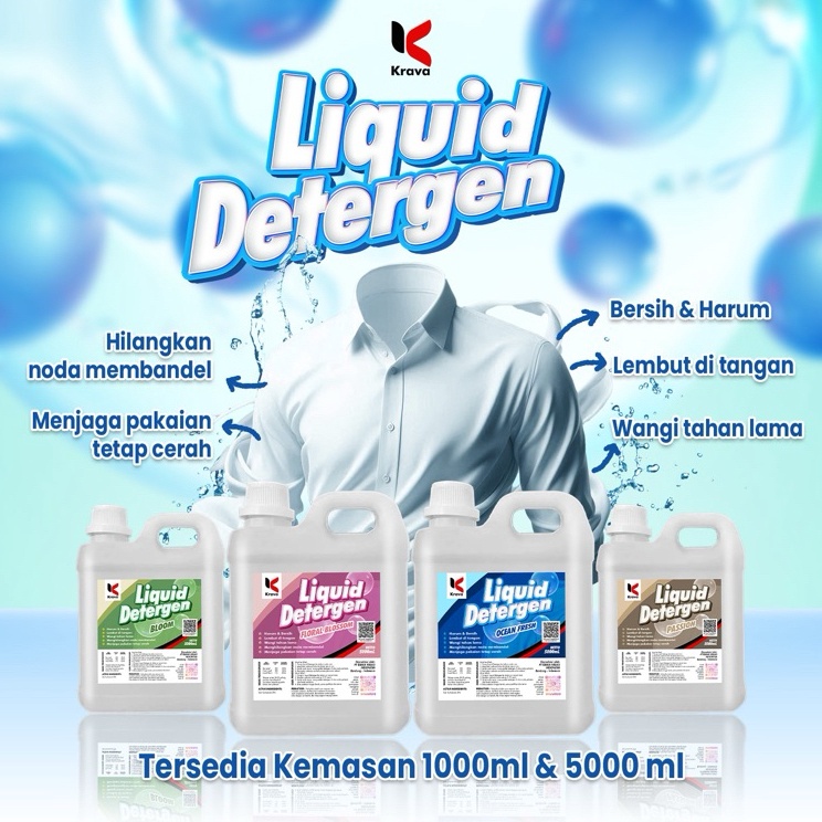 Jual Krava Cair Laundry Detergent Detergen Konsentrat 1 Liter | Shopee Indonesia