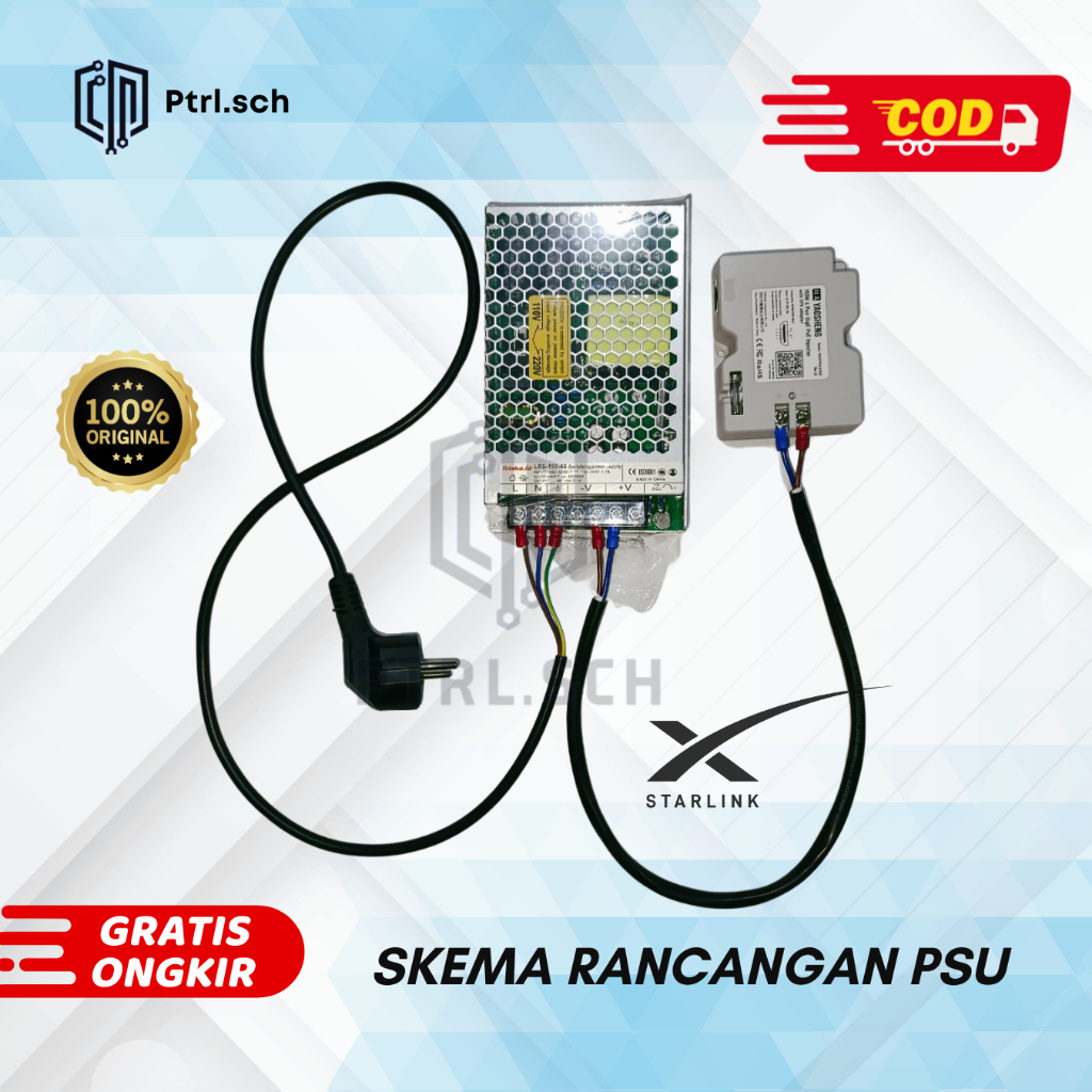 Jual PAKET HEMAT PoE + PSU Untuk Starlink Gen 2 Include PSU set 48V 3A ...