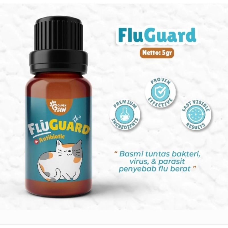 Jual Flu Guard Golden Paw Obat Flu Obat Pilek Bersin Demam Kucing Flu ...