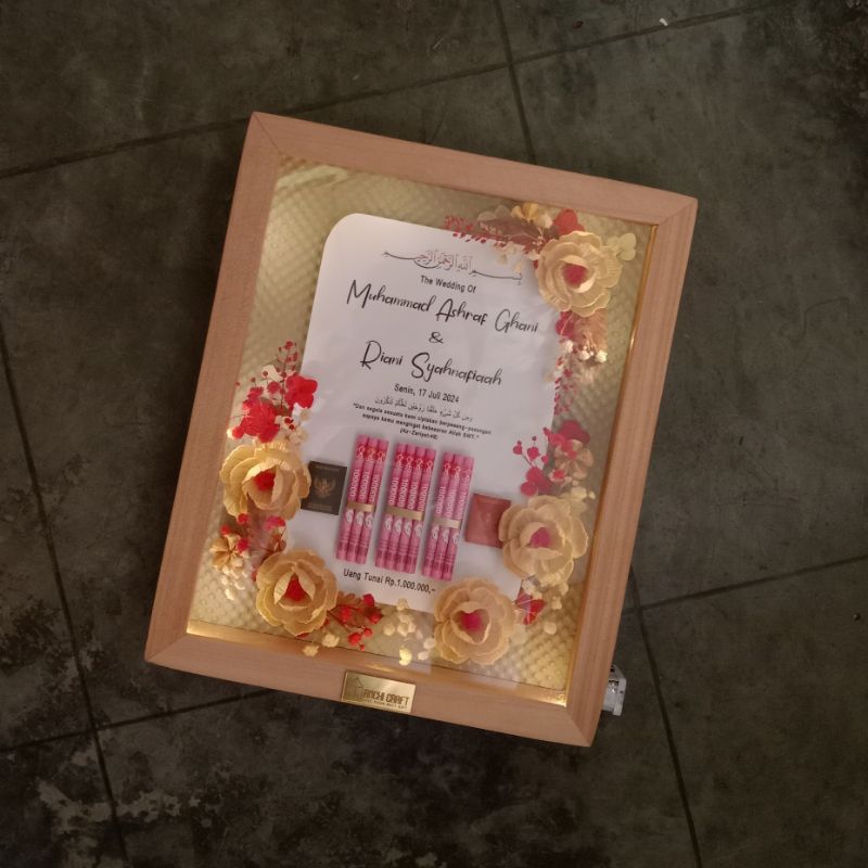 Jual Frame 3d 20x25,bingkai 3D 8R,frame mahar,pigura 3D,mahar,gift,kado pernikahan,kado wisuda ...