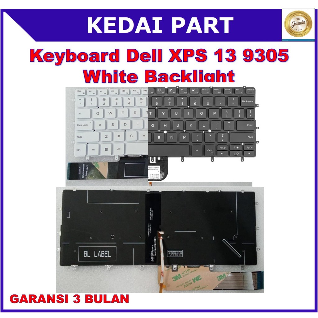 Jual Keyboard Dell XPS 13 9305 9360 9370 9380 7390 P82G 82FHM 082FHM ...