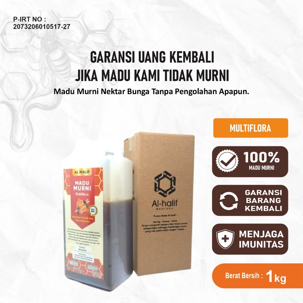 Jual Madu asli 100%/Madu asli tanpa campuran 1 kg/Madu murni Multiflora ...