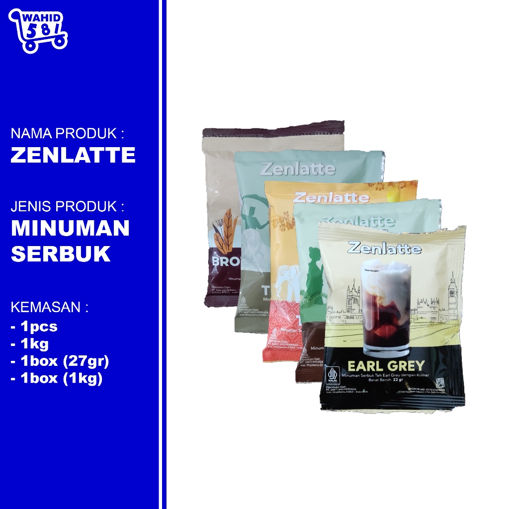 Jual Zenlatte / Minuman Serbuk / Matcha / Teh Tarik / Thai Tea / Brown ...