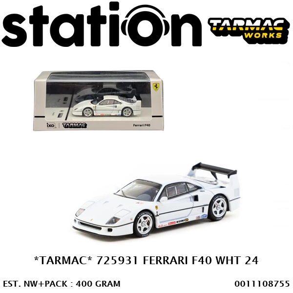Jual TARMAC 725931 FERRARI F40 WHITE 24 - DIECAST | Shopee Indonesia