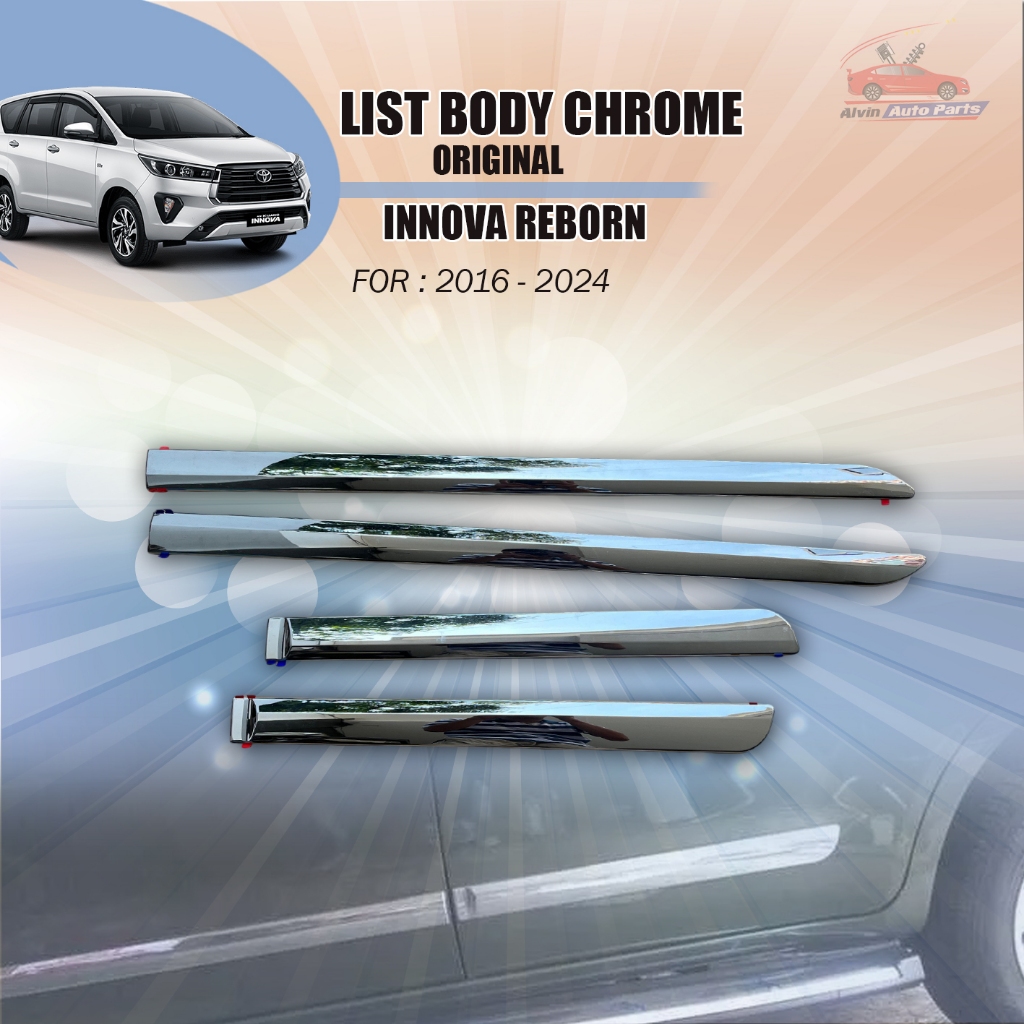 Jual LIST BODY INNOVA REBORN CHROME ORIGINAL / SIDE BODY MOULDING ...