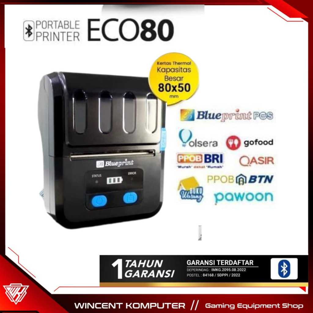 Jual Printer Portable Thermal 80 BLUEPRINT ECO80 | Shopee Indonesia