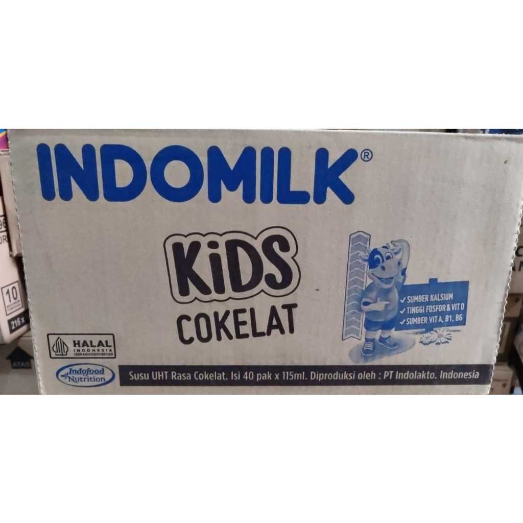Jual 1 DUS SUSU UHT INDOMILK KIDS RASA COKELAT COKLAT isi 40pcs x 115ml ...