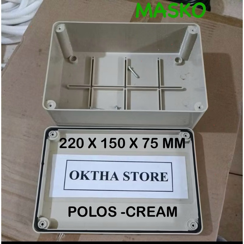 Jual DORADOS MASKO 220 X 150 X 75 MM POLOS PLASTIK CREAM KOTAK DURADUS ...